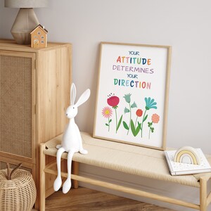 Your Attitude Determines Your Direction, Mental Health Poster, Therapy ...