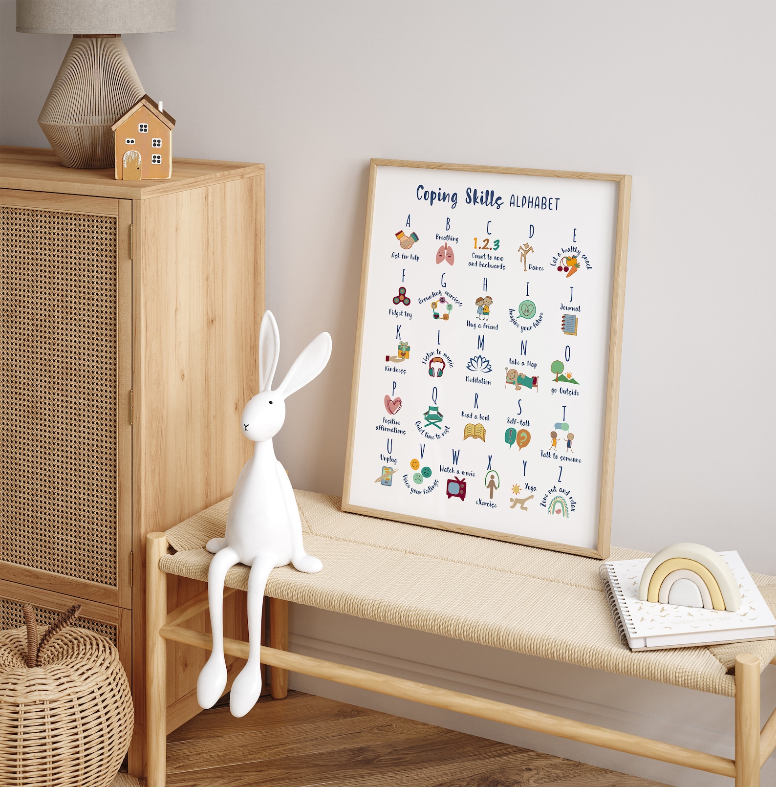 Coping Skills Alphabet Poster, School Counselor Office Decor, Self Care ...