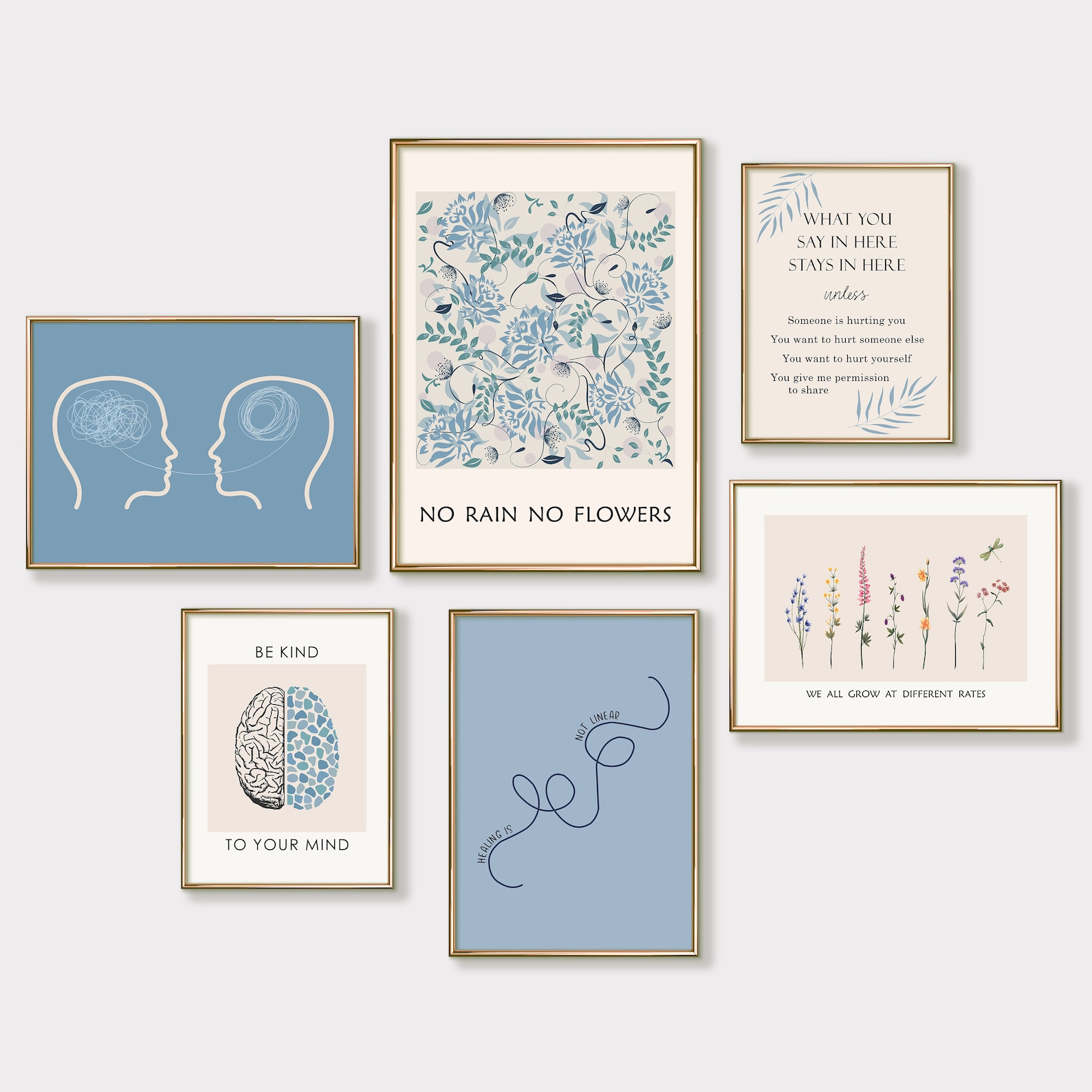 16 Mental Health Posters, Psychology Prints, Therapy Office Decor ...