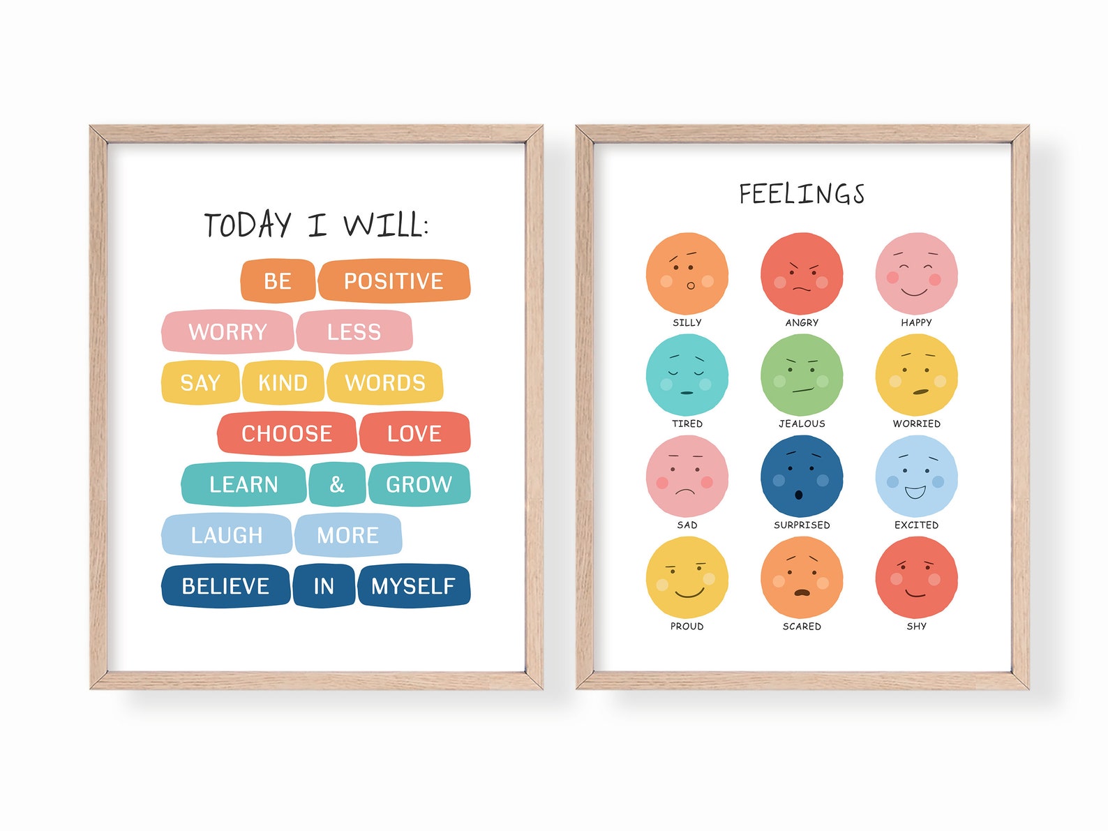 Mental Health Posters, Set of 8 Psychology Prints for Kids, Zones of ...