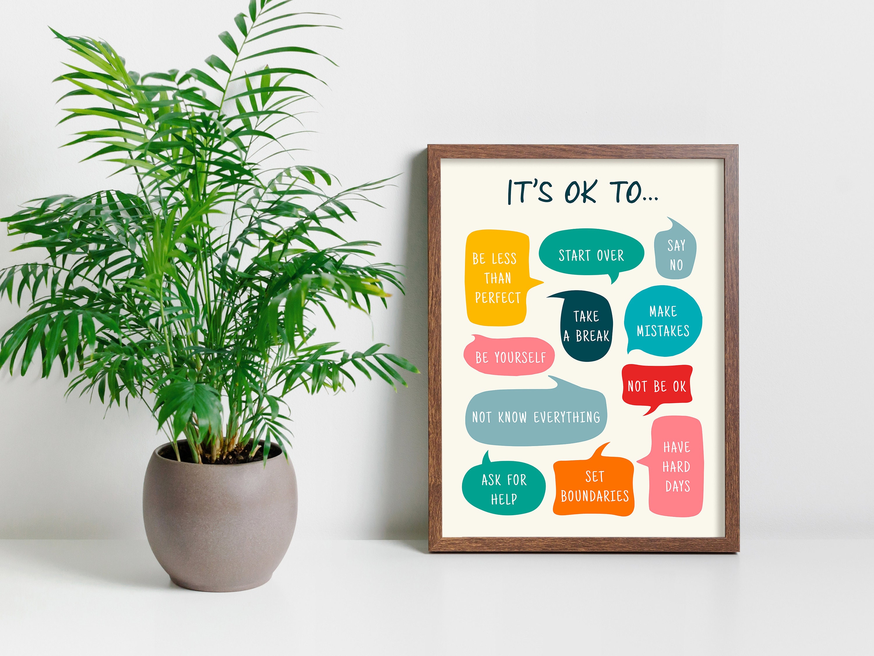 Its OK to Not Be OK Mental Health Poster School Counselor - Etsy