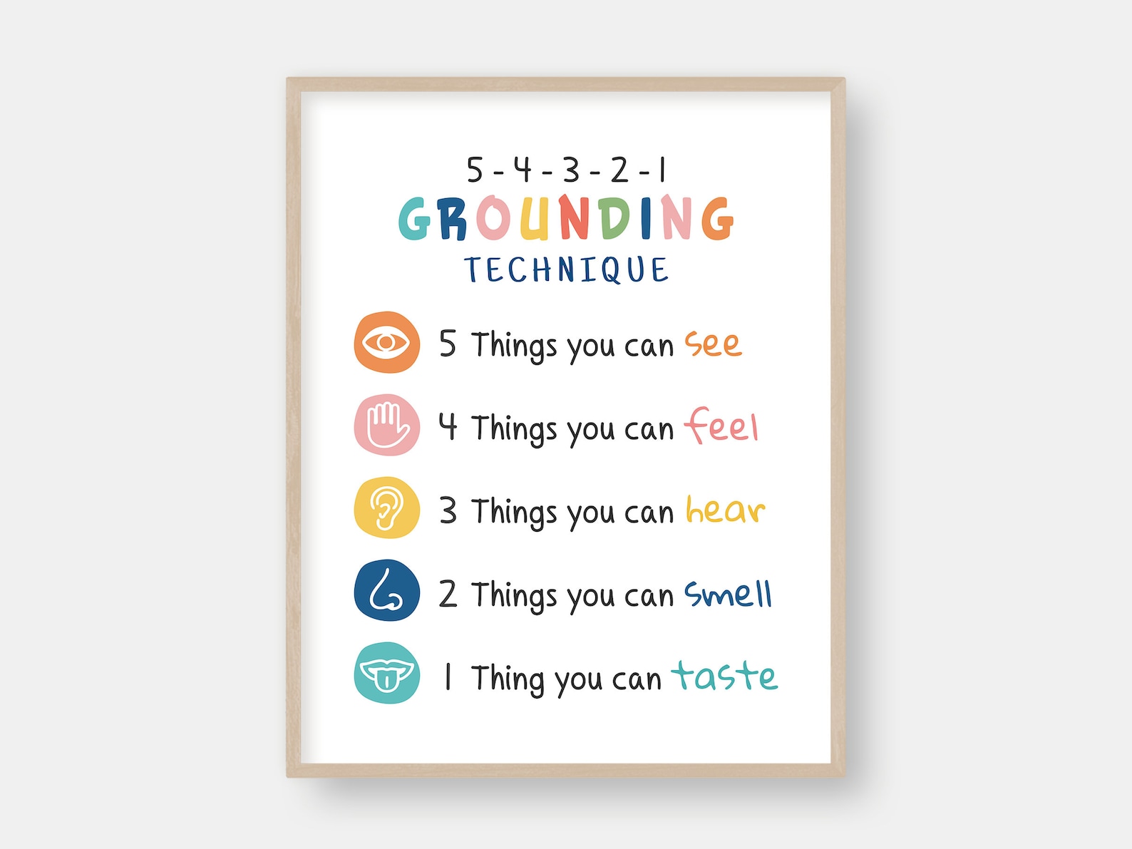 Grounding Technique Anxiety Grounding Poster Calming Corner - Etsy