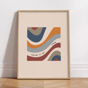 Healing is Not Linear, Mental Health Wall Art, Healing Poster for ...