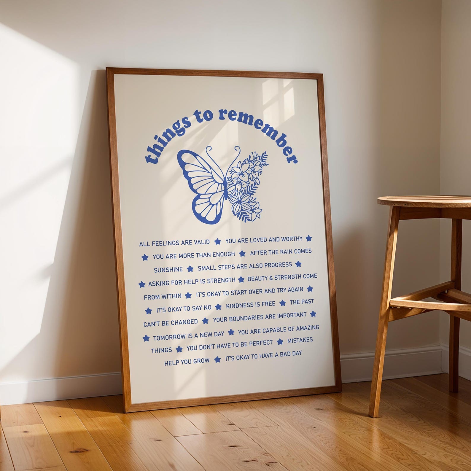 Things to Remember, Mental Health Poster, Positive Affirmations Art ...