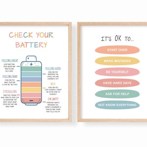 Calming Corner Bundle for Kids, Set of 12 Psychology Posters, Emotional ...