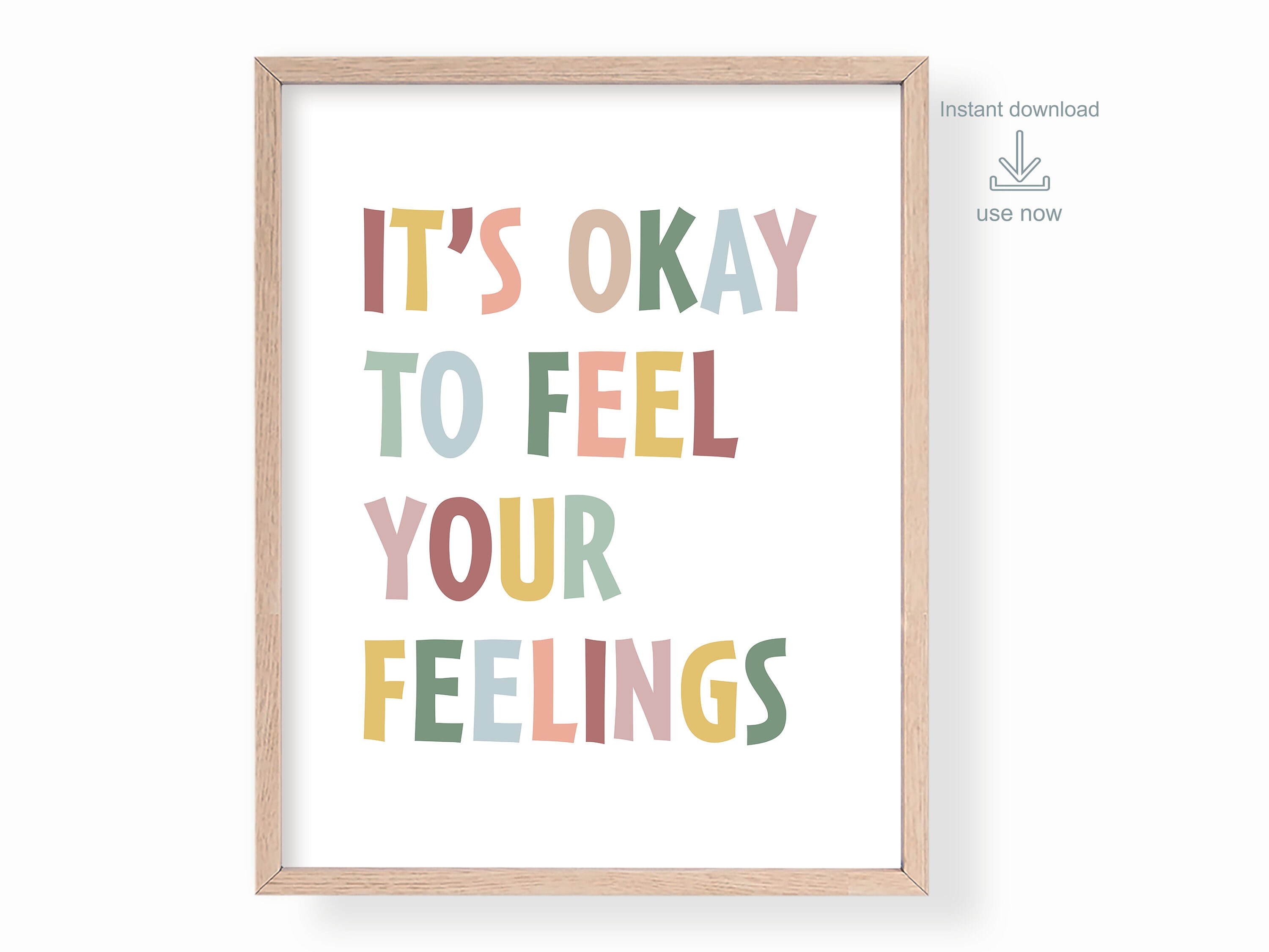 Its OK to Feel Your Feelings Mental Health Poster Its OK to - Etsy