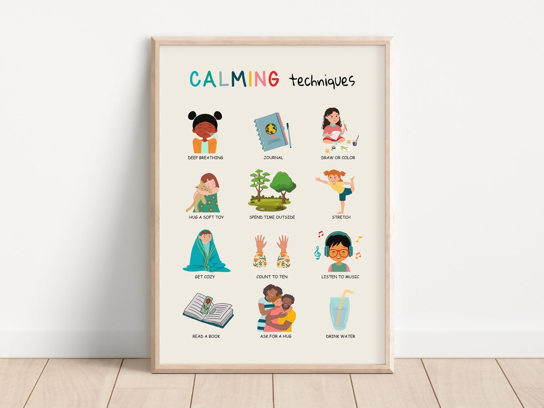 Calming Techniques Poster, Coping Skills for Kids, Calm Corner, School ...