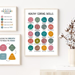 Set of 12 Prints for Therapy Office, Mental Health Posters, Psychology ...