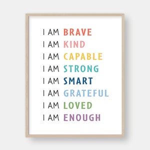 Set of 2 Mental Health Prints, Coping Skills Alphabet, Positive ...