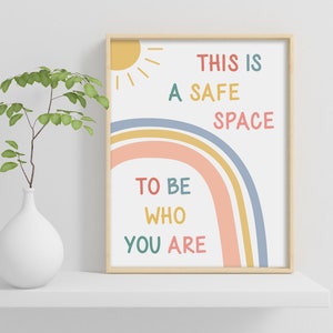 Safe Space Poster, School Social Work, School Psychologist, Classroom ...