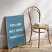 You Are Not Your Thoughts, Mental Health Print, Therapy Office Decor ...