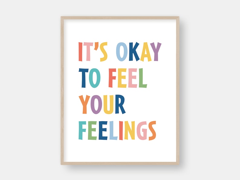 Its OK to Feel Your Feelings Mental Health Poster Its Okay - Etsy Australia