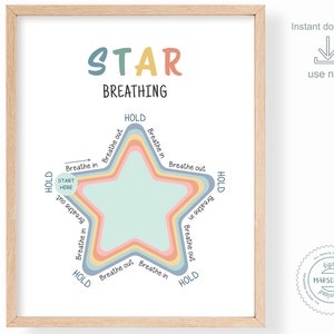 Breathing Exercises, Mindfulness Breathing Poster, Anxiety Relief ...