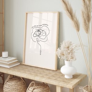 You Are Not Your Thoughts Printable, Mental Health Art Print Black ...
