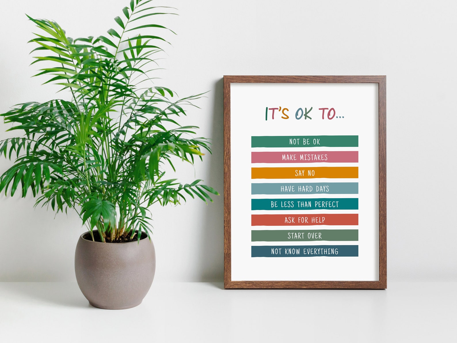 Its OK to Poster Mental Health Its Okay Art Print Its OK - Etsy