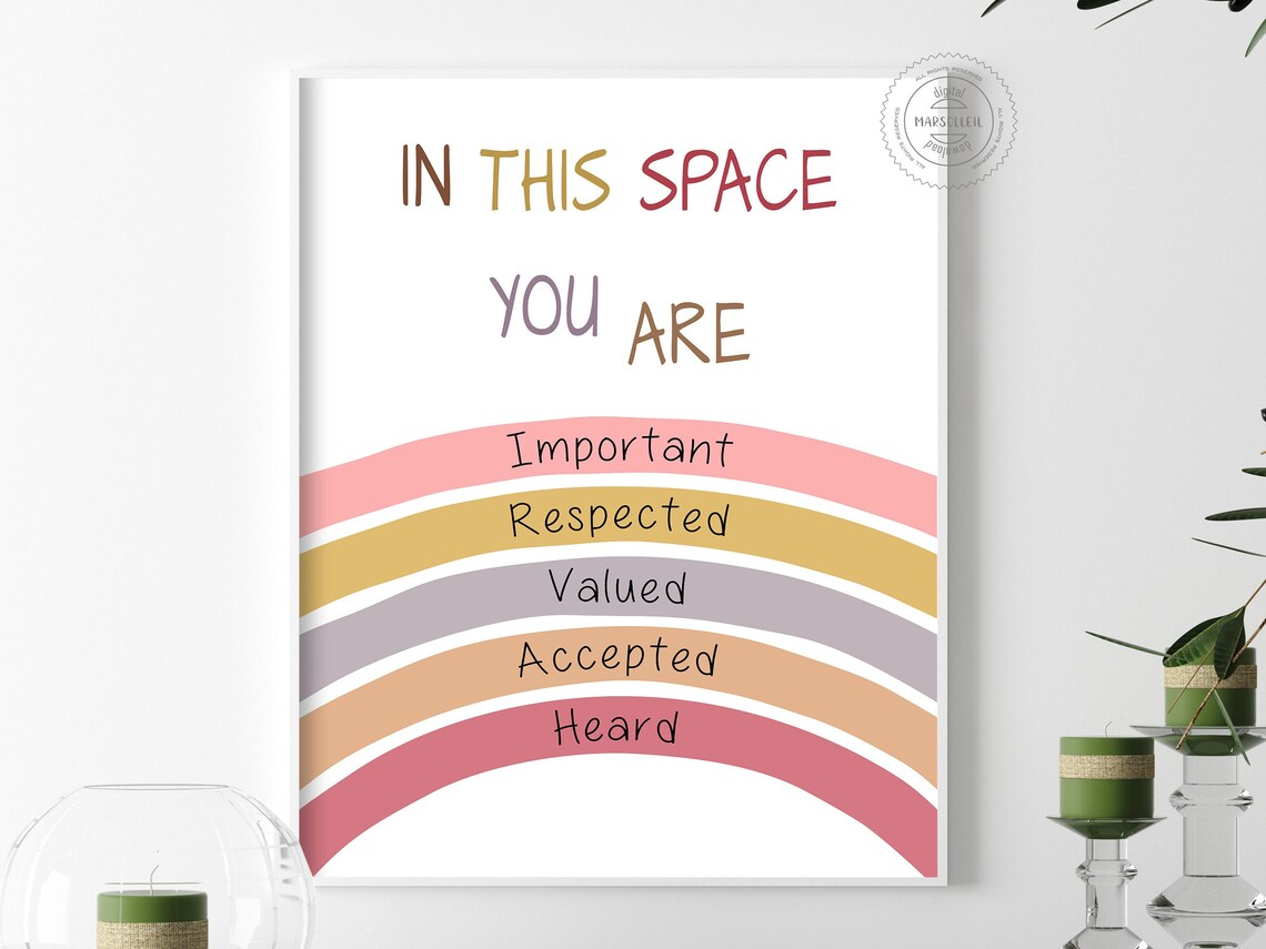 Safe Space Poster Therapy Office Decor School Social Work - Etsy