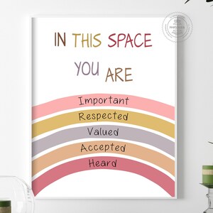 Safe Space Poster Therapy Office Decor School Social Work - Etsy