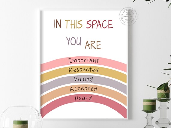 Safe Space Poster Therapy Office Decor School Social Work - Etsy