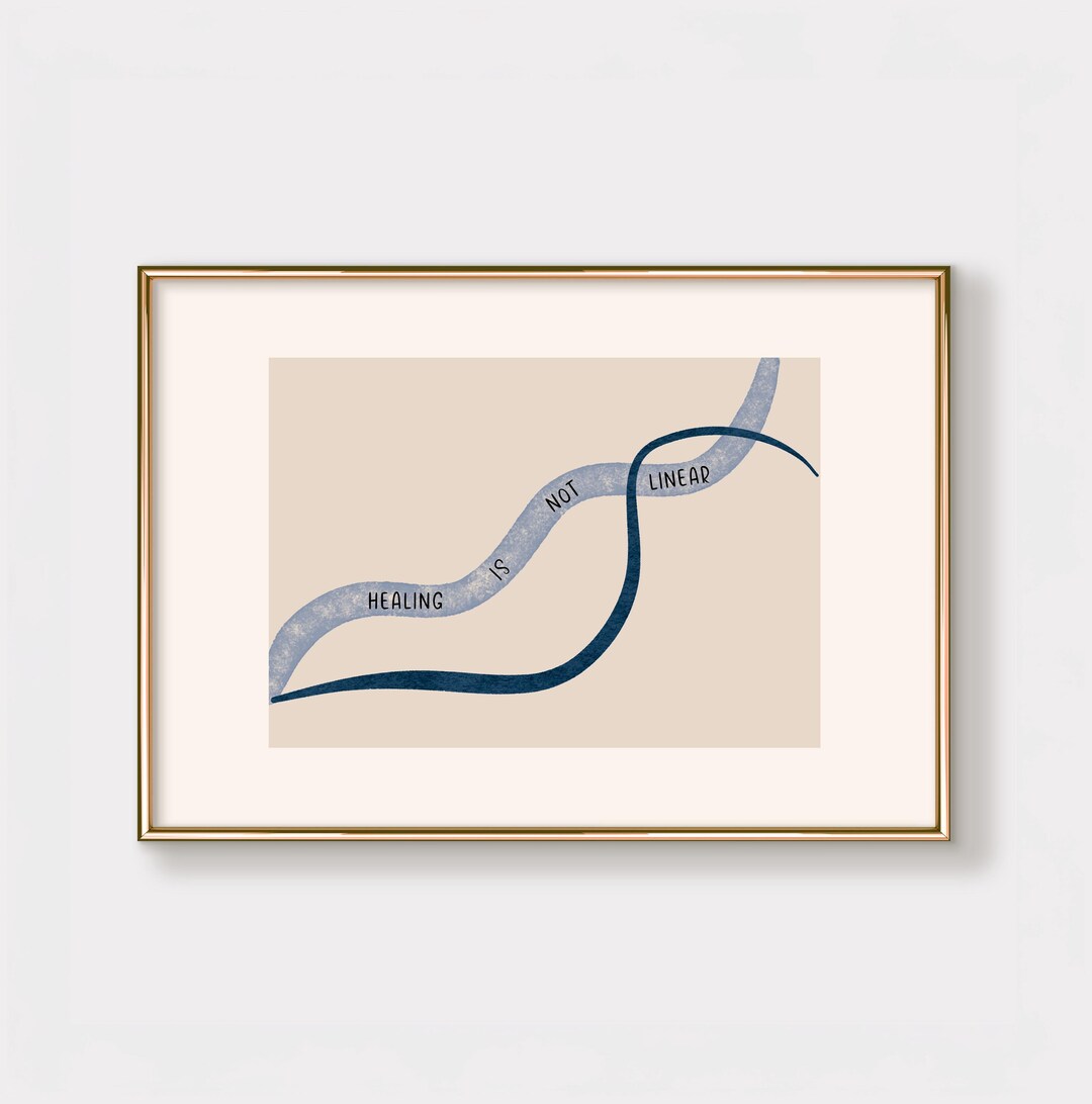 Healing is Not Linear Printable Wall Art, Mental Health Print, Healing ...