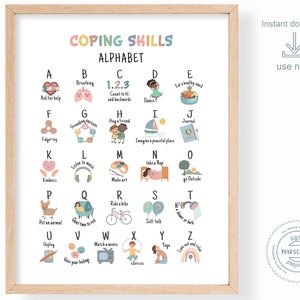 Coping Skills Alphabet Poster, ABC Coping Skills, Grounding Exercises ...