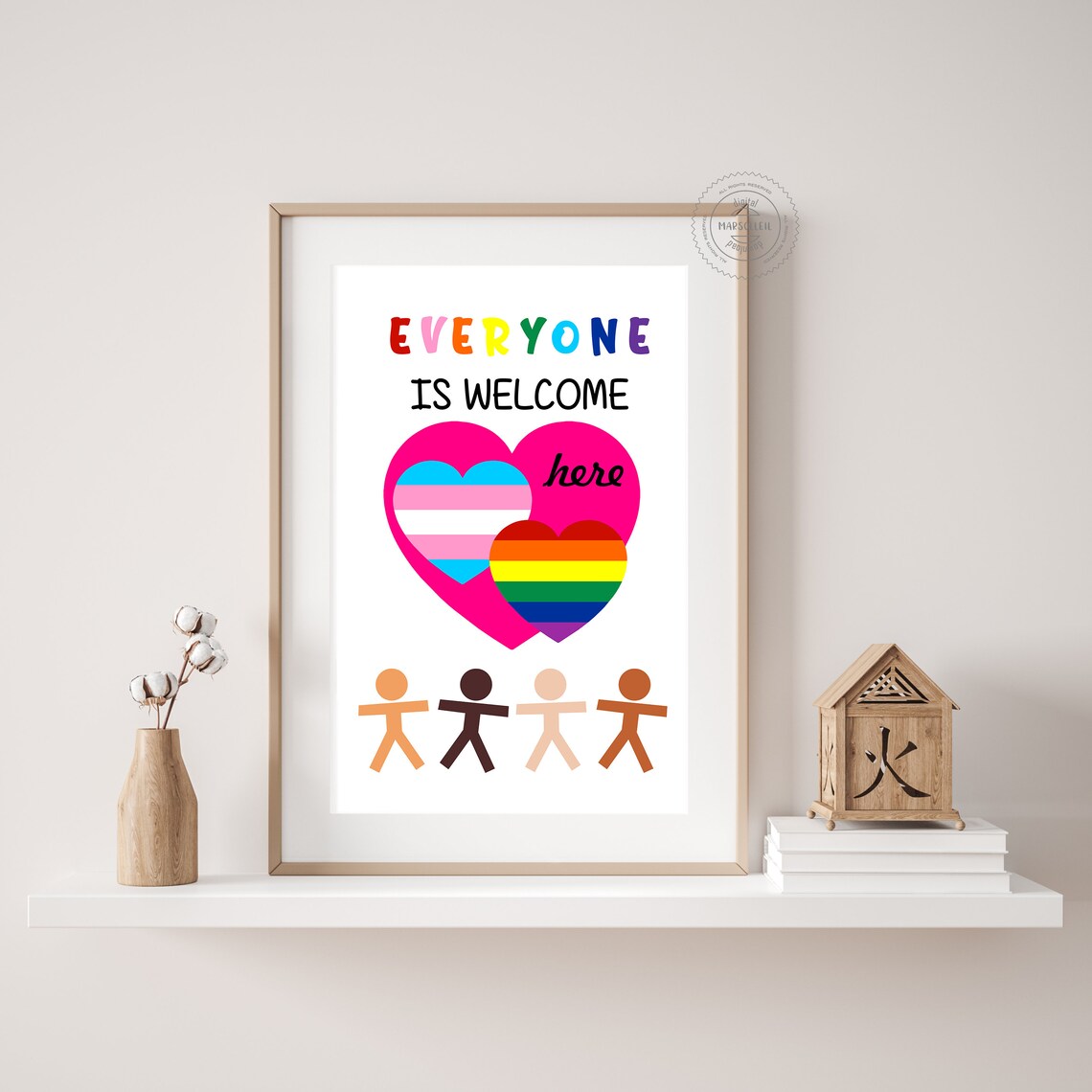 Everyone is Welcome Here Poster Classroom Decor Diversity - Etsy