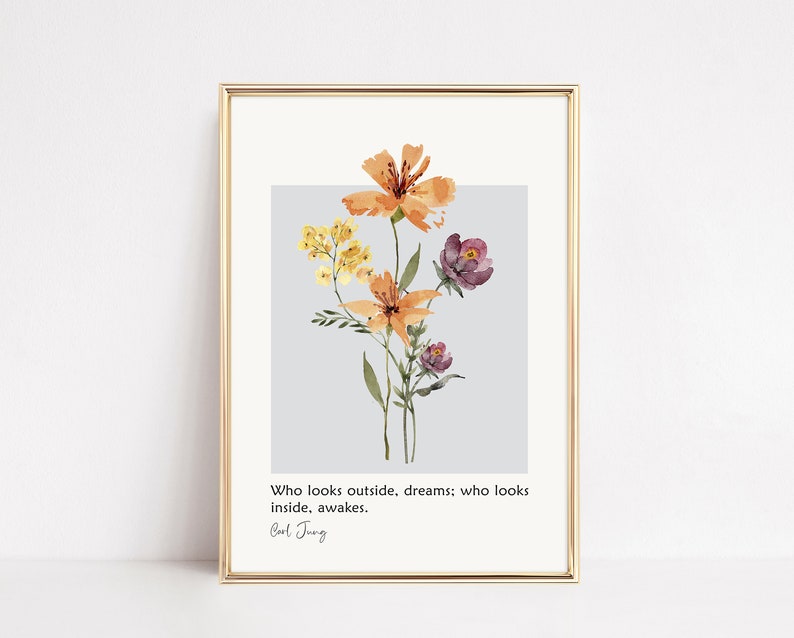 Carl Jung Quote Printable, Psychology Quote Print, Mental Health, Quote ...