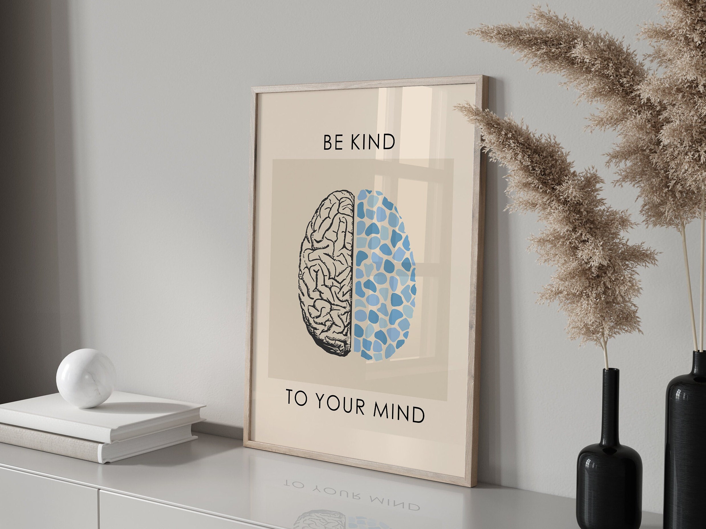 Be Kind to Your Mind Mental Health Poster Therapy Office - Etsy