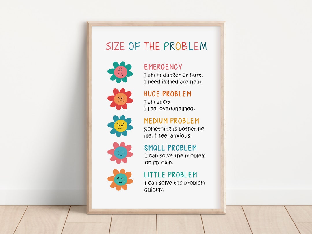 How Big is My Problem, Size of Problem Poster, School Counselor, Kids ...