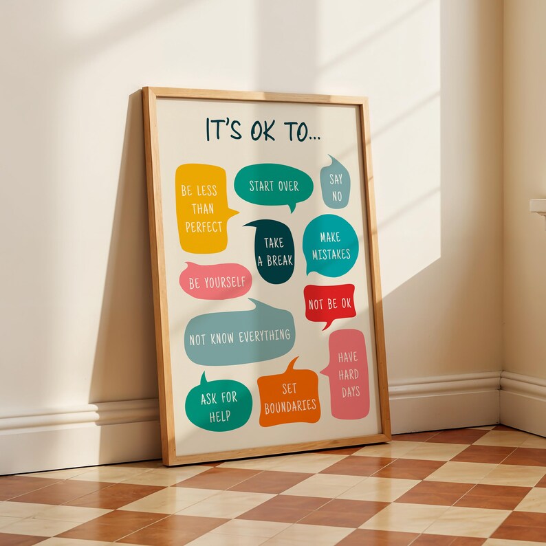 Its OK to Not Be OK, Mental Health Poster, School Counselor, Classroom ...
