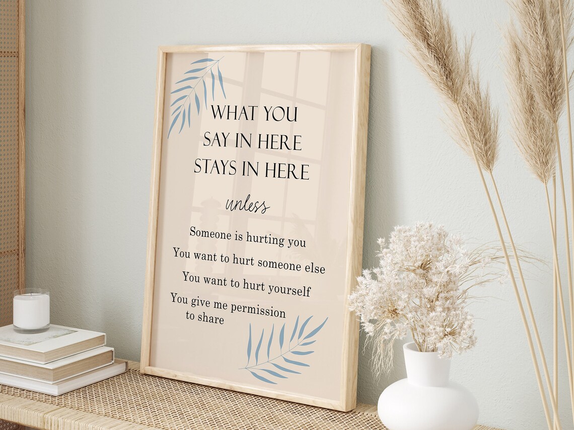 What You Say in Here Stays in Here, Psychology Art Print ...