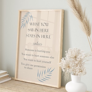 What You Say in Here Stays in Here, Psychology Art Print ...