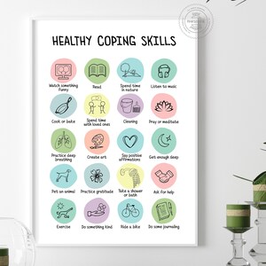 Mental Health Posters, Therapy Office Decor, Bundle Set of 6 Posters ...