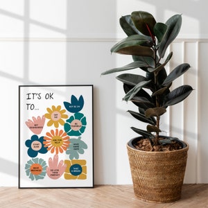 It’s OK to Not Be OK Poster Printable, Mental Health Print, Therapy ...