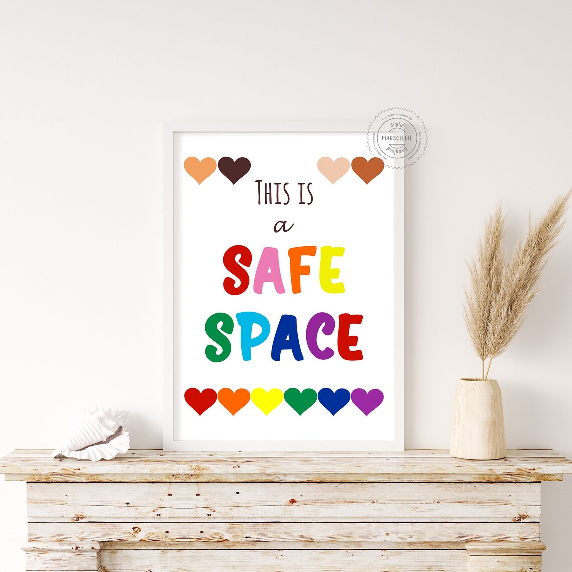 Safe Space Poster Classroom Decor Diversity Inclusion | Etsy