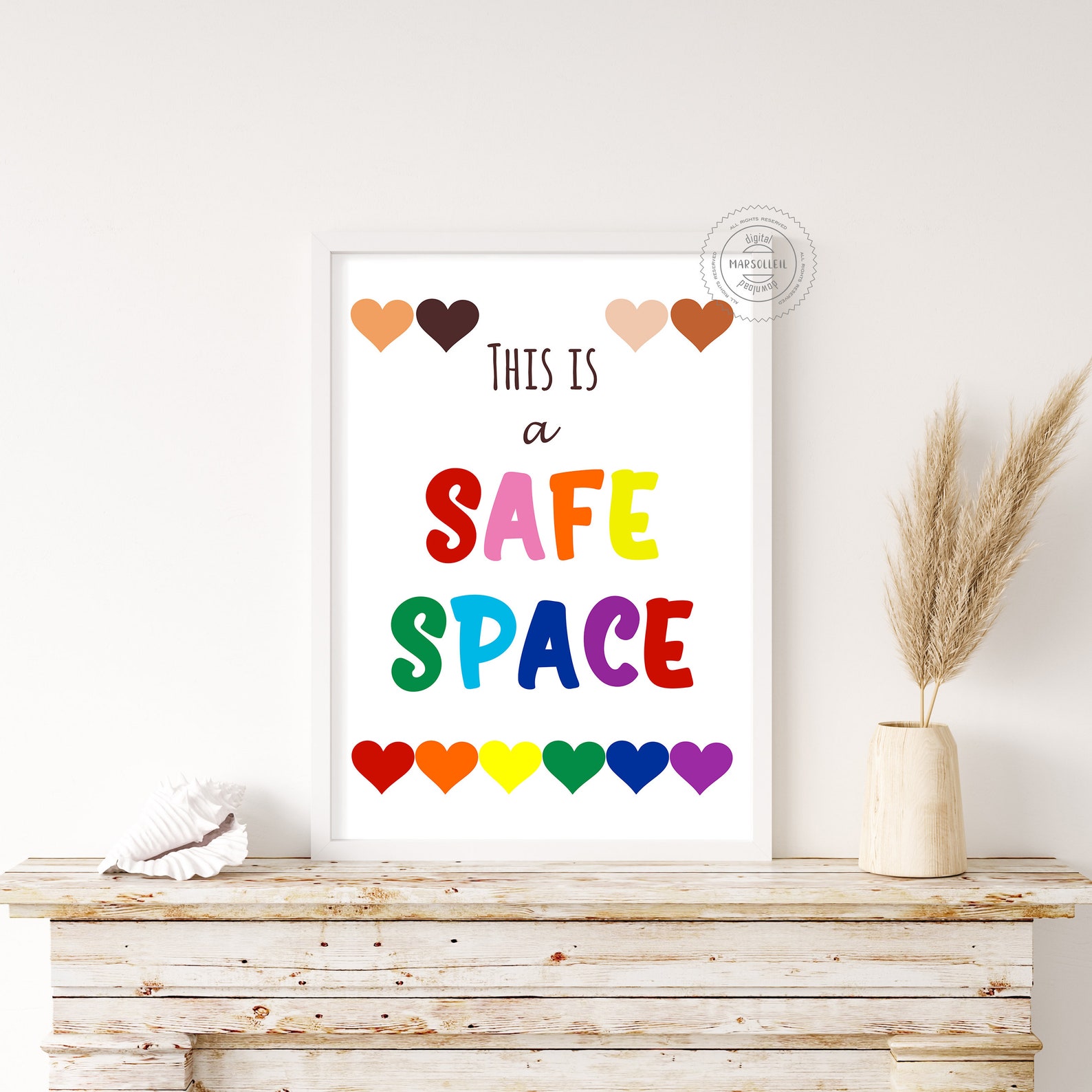Safe Space Poster Classroom Decor Diversity Inclusion | Etsy