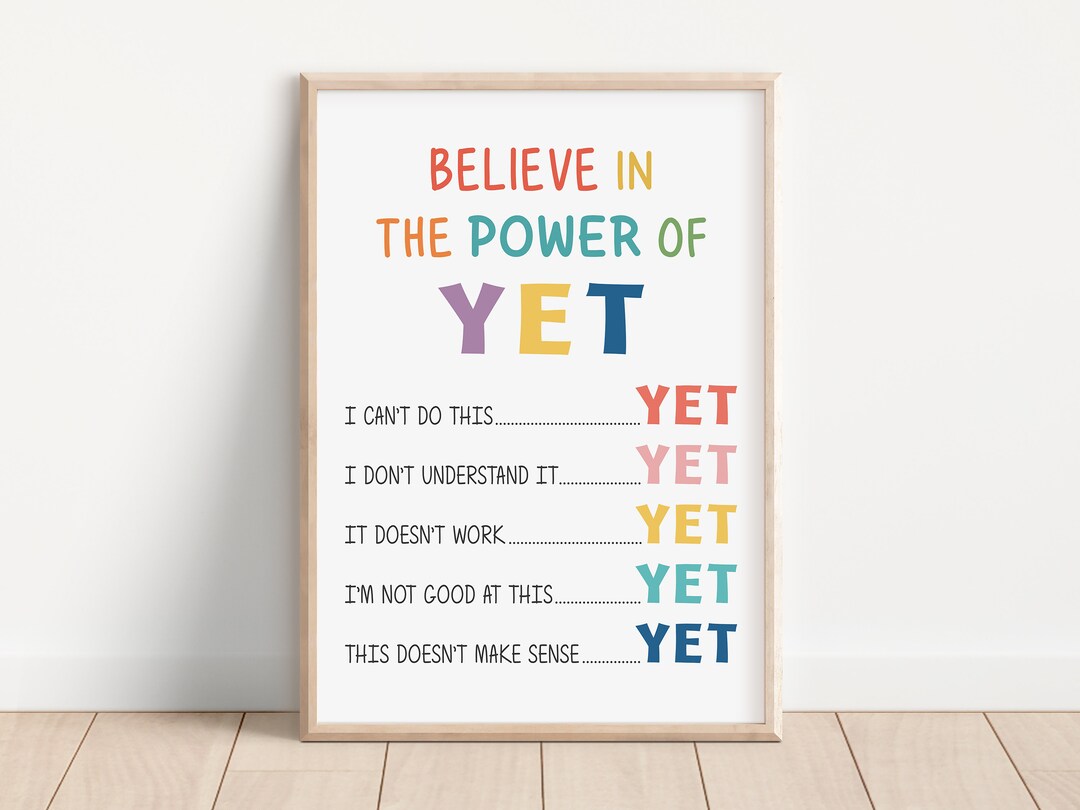 Growth Mindset Poster, Mental Health, Therapy Office Decor, Classroom ...