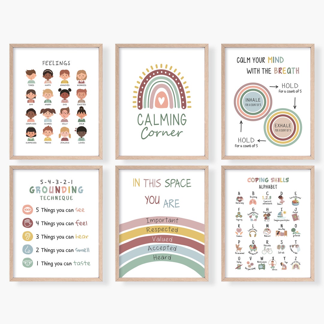 Psychology Bundle, Set of 6 Posters for Classroom Decor, Calming Corner ...