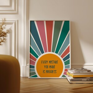 Growth Mindset Poster, Every Mistake You Make is Progress, Classroom ...