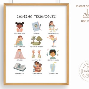 Calming Strategies Poster, Coping Skills for Kids, Calm Corner, School ...