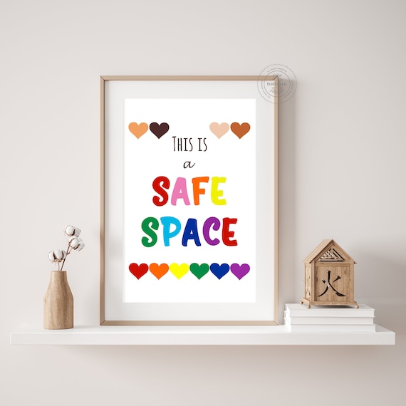 Safe Space Poster Classroom Decor Diversity Inclusion | Etsy