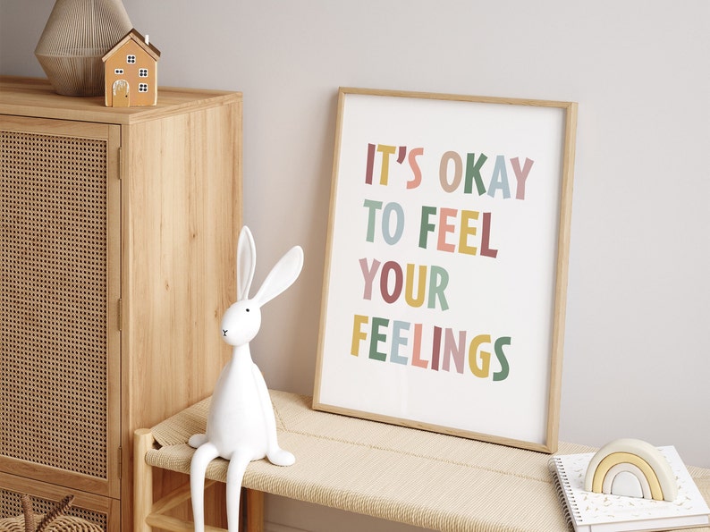 Its OK to Feel Your Feelings, Mental Health Poster, Its OK to Be ...