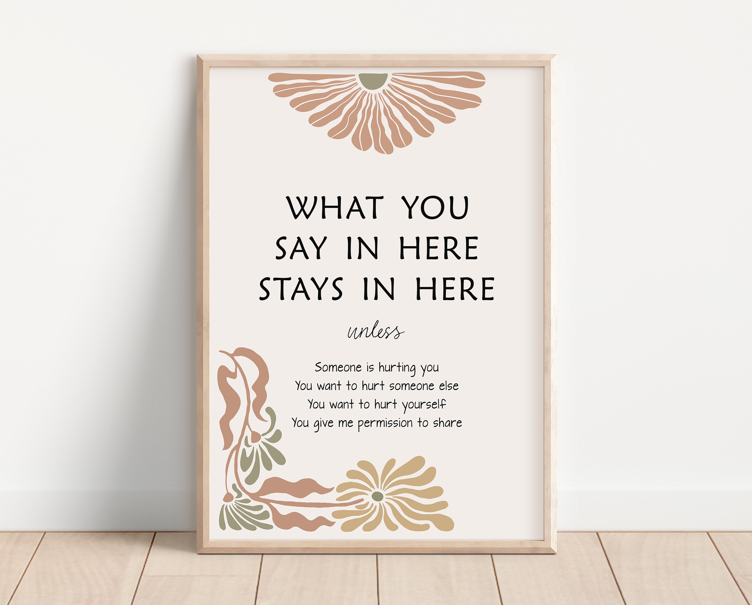 What You Say in Here Stays in Here, Confidentiality Poster, Psychology ...