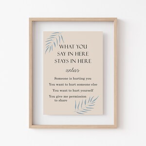 What You Say in Here Stays in Here, Psychology Art Print ...
