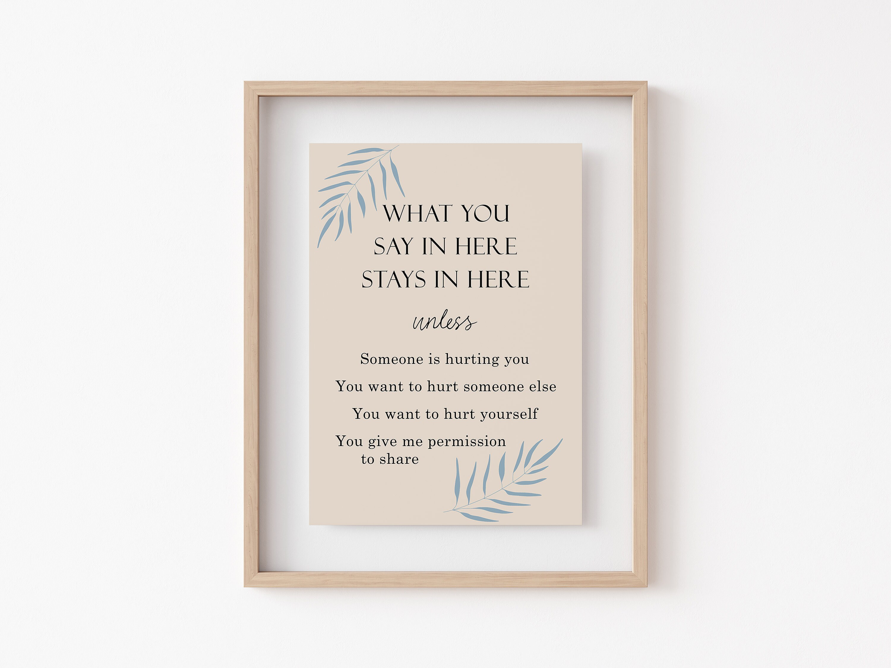 What You Say in Here Stays in Here, Psychology Art Print ...