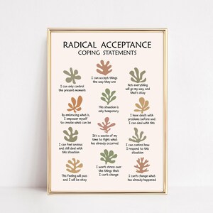 Radical Acceptance, DBT Coping Statements Printable, DBT Affirmations ...