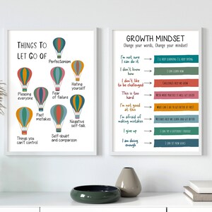 Set of 20 Prints for Therapy Office, Mental Health Poster Bundle ...
