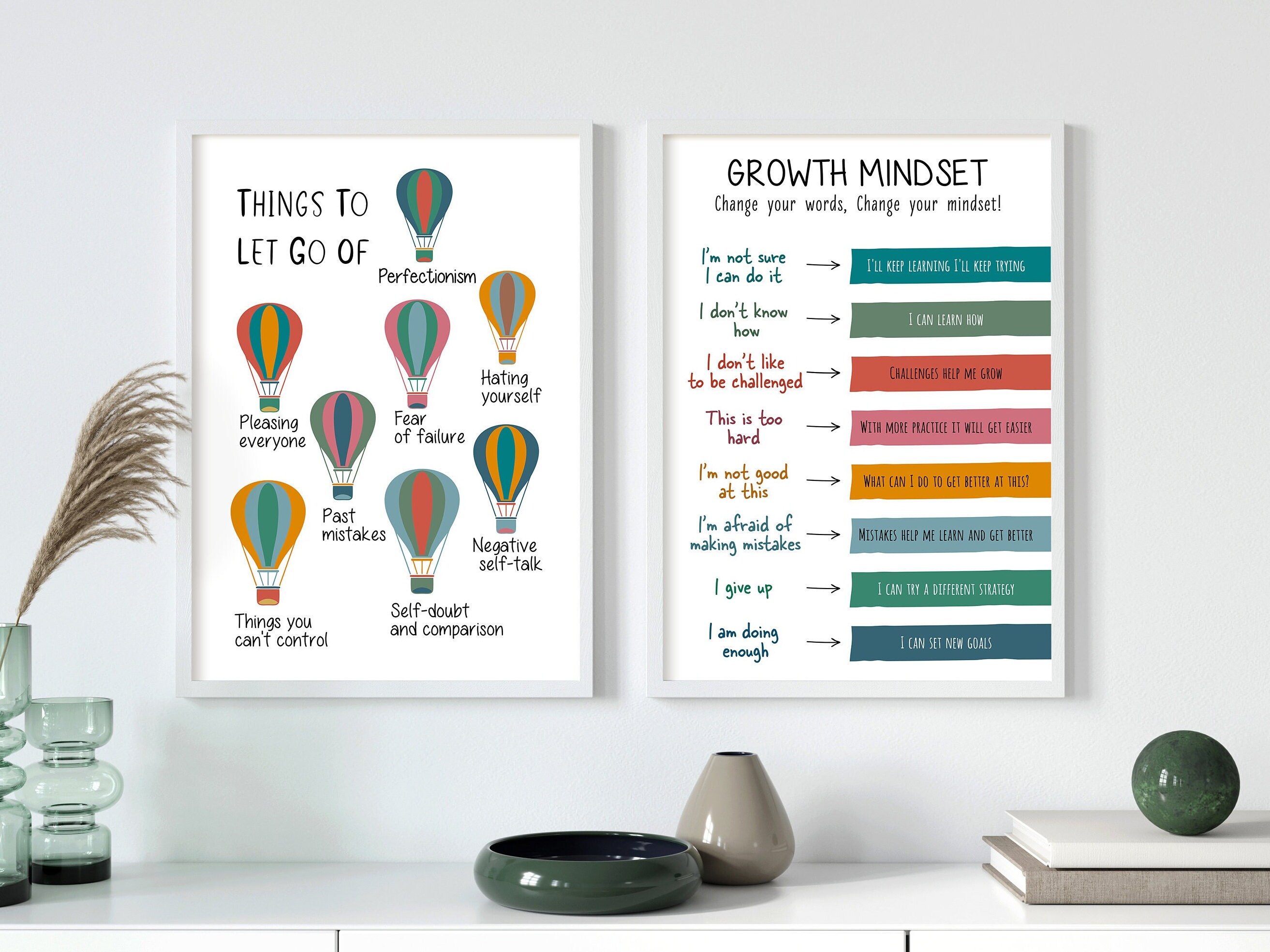 Set of 20 Prints for Therapy Office Mental Health Poster - Etsy