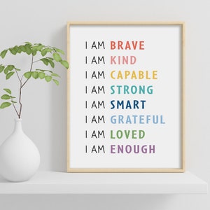 Set of 2 Mental Health Prints, Coping Skills Alphabet, Positive ...