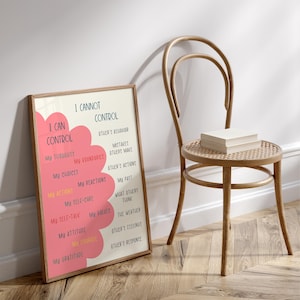 Things I Can Control Poster, Mental Health, Therapy Office Decor ...