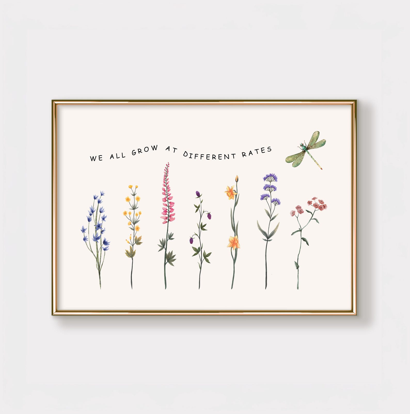 We All Grow at Different Rates Printable Wall Art, Mental Health Poster ...